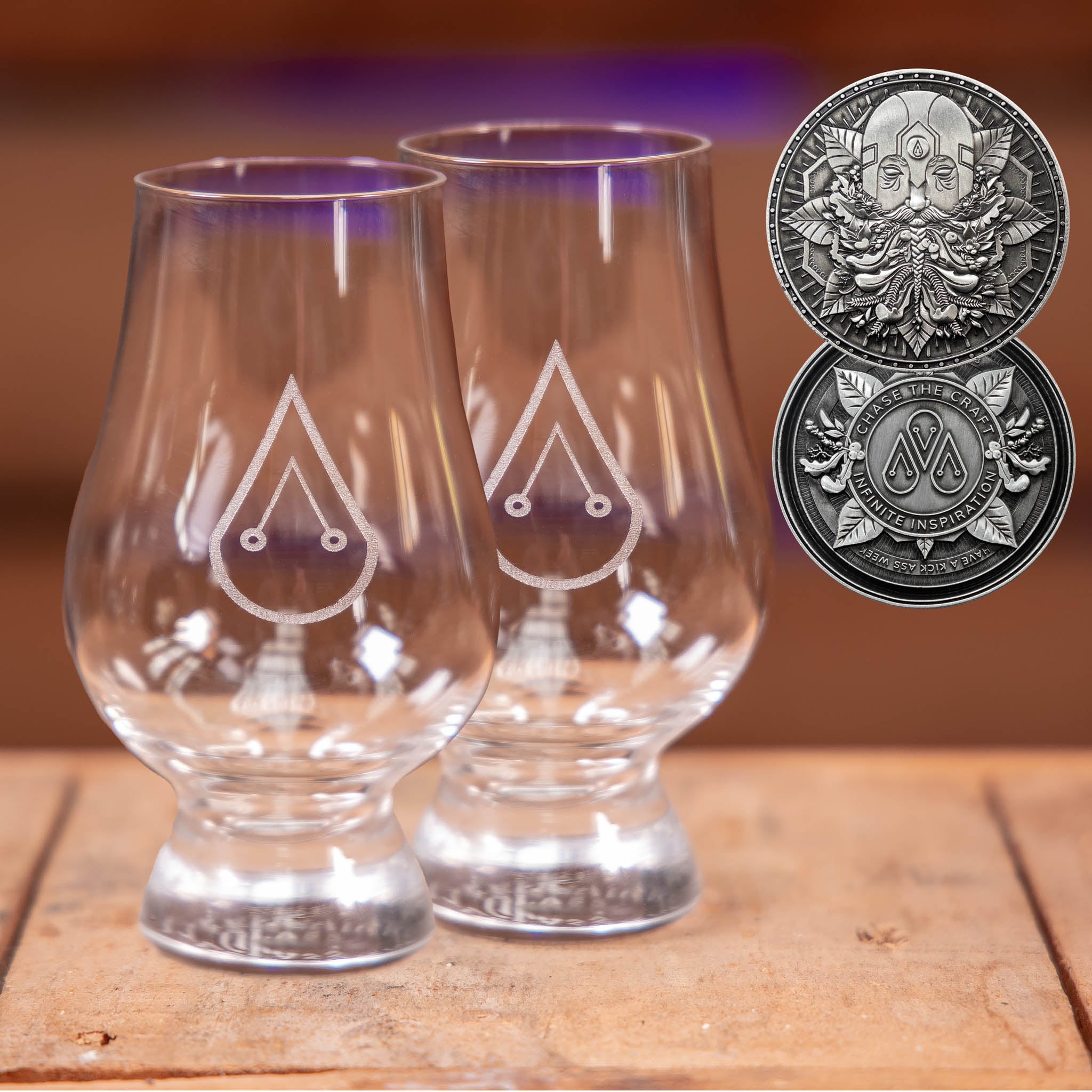 2x Glencairns 2x Infinite Inspiration Coins